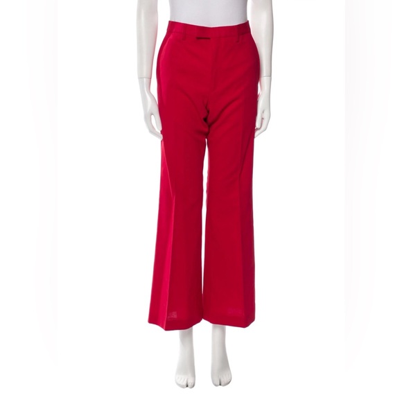 Gucci | Pants & Jumpsuits | 26 Gucci Red Flare Pants | Poshmark